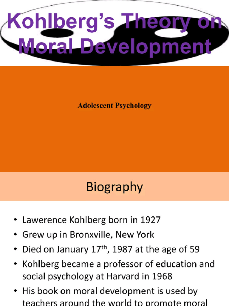 Report by G1 Kohlbergs Theory On Moral Development | PDF