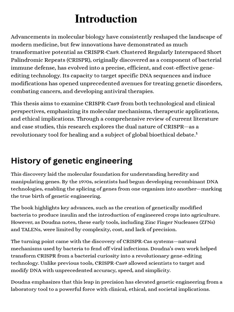 CRISPR-Cas9: Gene Editing Revolution | PDF | Crispr | Genetic Engineering