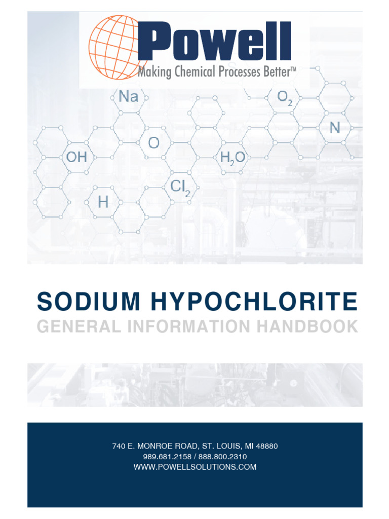 ES 1715 SHS 06082020 Sodium Hypo Handbook | PDF | Chlorine | Sodium ...