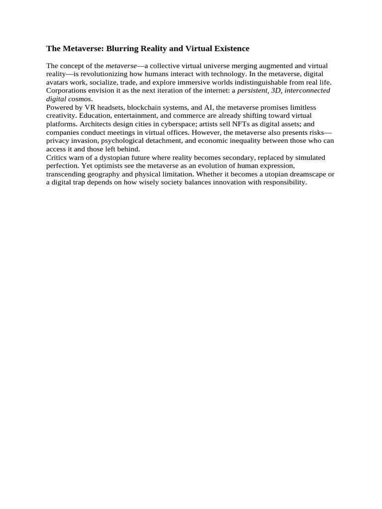 The Metaverse | PDF
