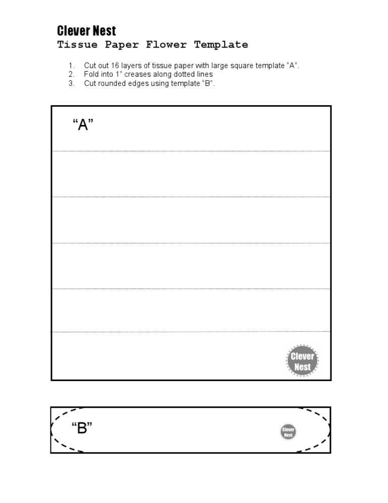 Tissue Paper Flower Template | PDF | Teaching Methods & Materials