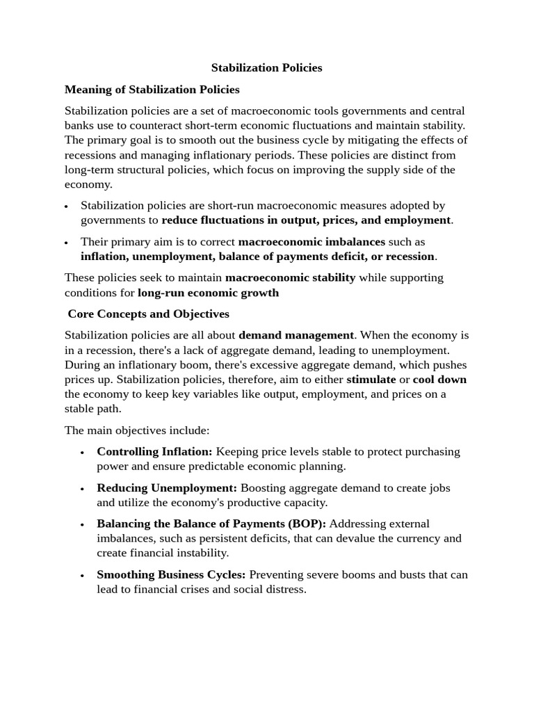 Understanding Stabilization Policies | PDF | Fiscal Policy | Money Supply