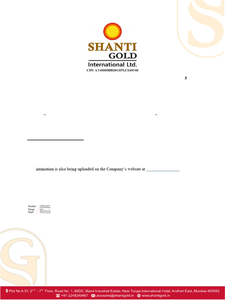 Shanti Gold - q2 Fy26 | PDF | Knowledge Economy | Business