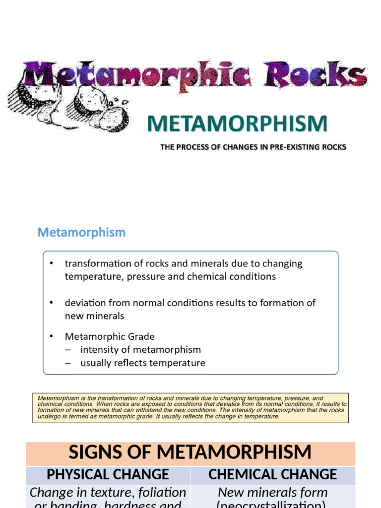Metamorphism and Stress On Rocks Students | PDF | Rock (Geology ...