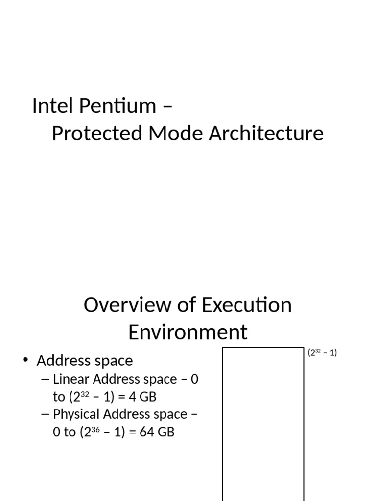 Unit 1 Pentium Protected Mode | PDF | X86 Architecture | Central Processing Unit