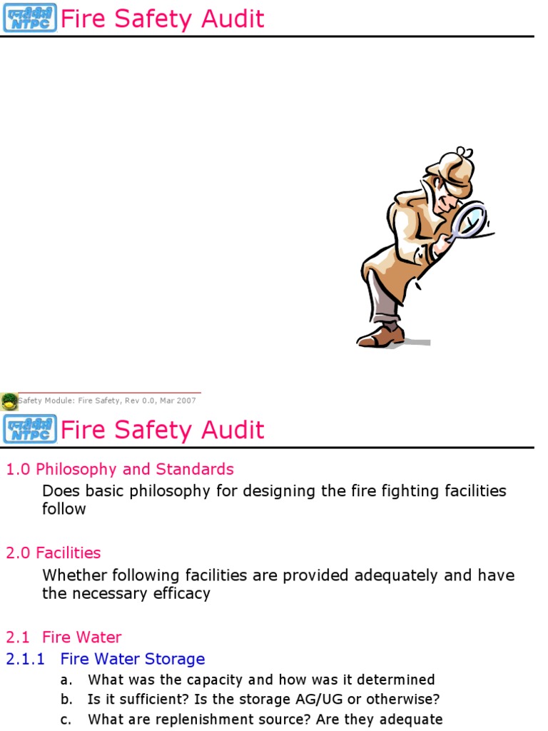 Fire Safety Audit | PDF | Fire Safety | Pump