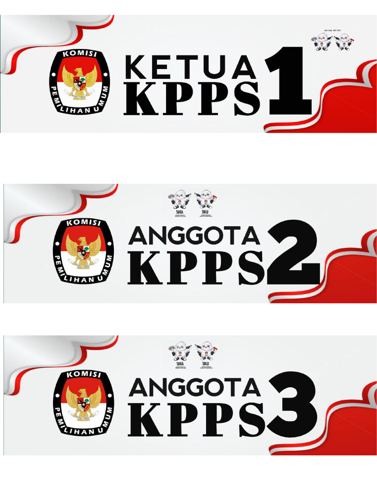 Papan Nama Meja KPPS | PDF