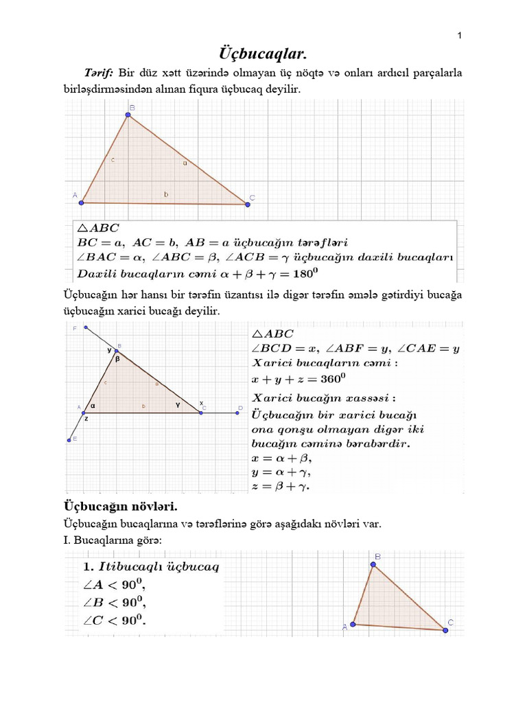 Üçbucaqlar Qayda | PDF