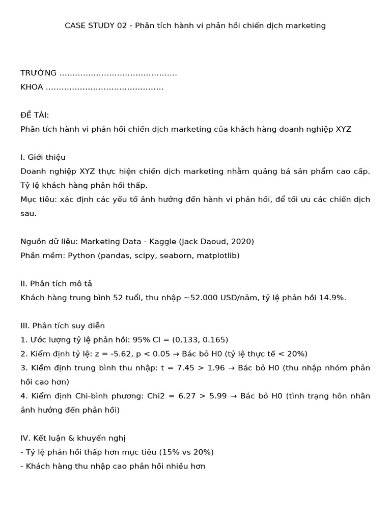Case Study Marketing | PDF