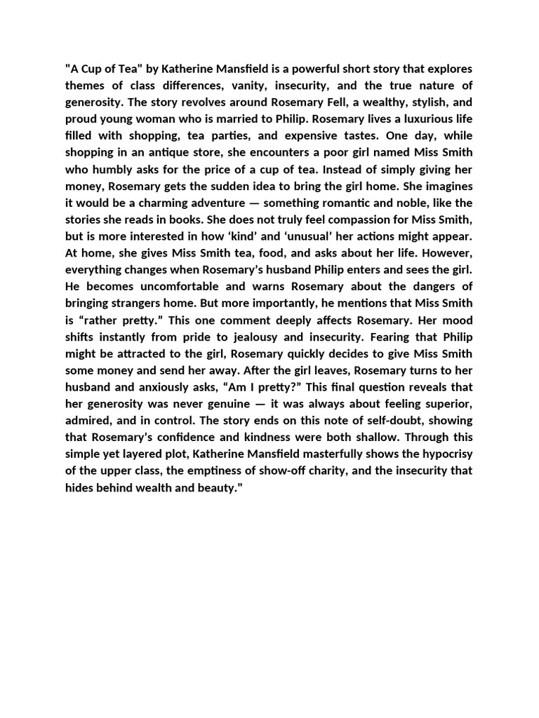 A Cup of Tea | PDF