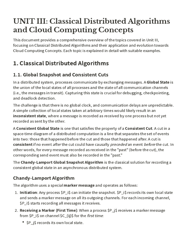 Distributed Systems Unit III - MD | PDF | Computer Architecture ...