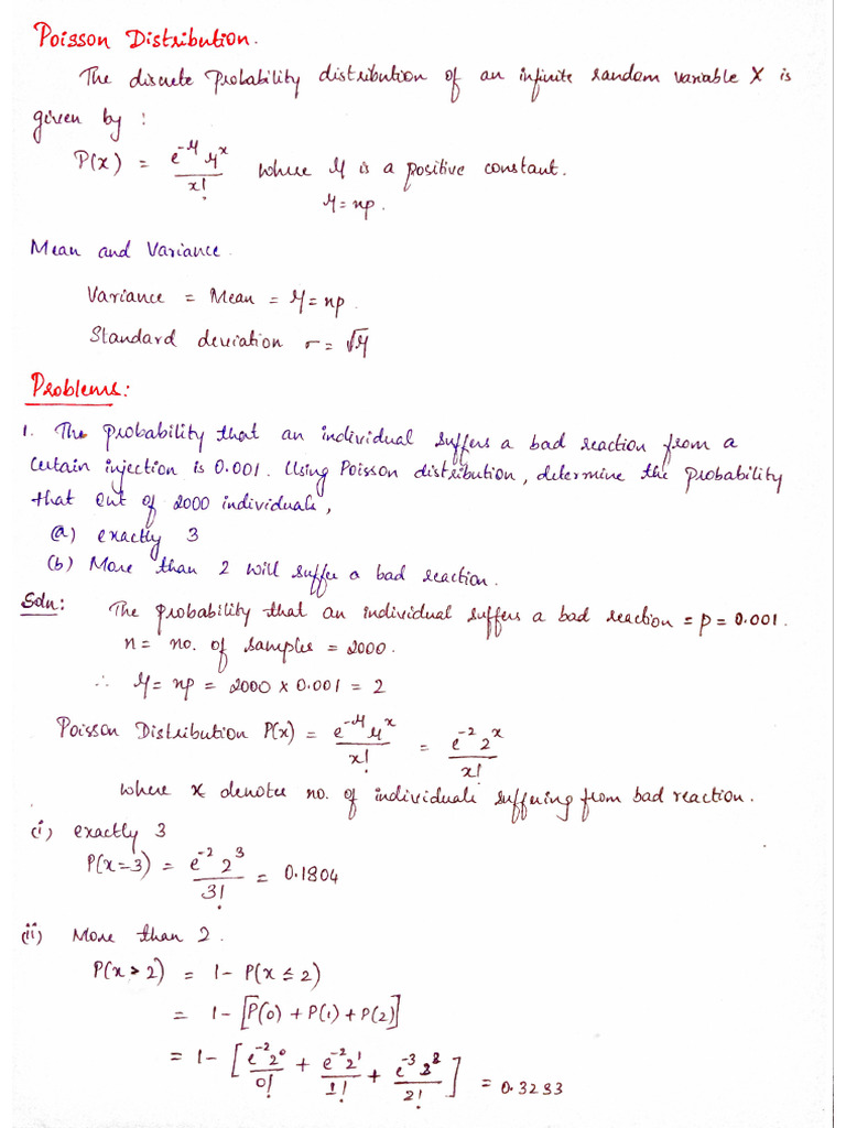 Poisson Distributions | PDF