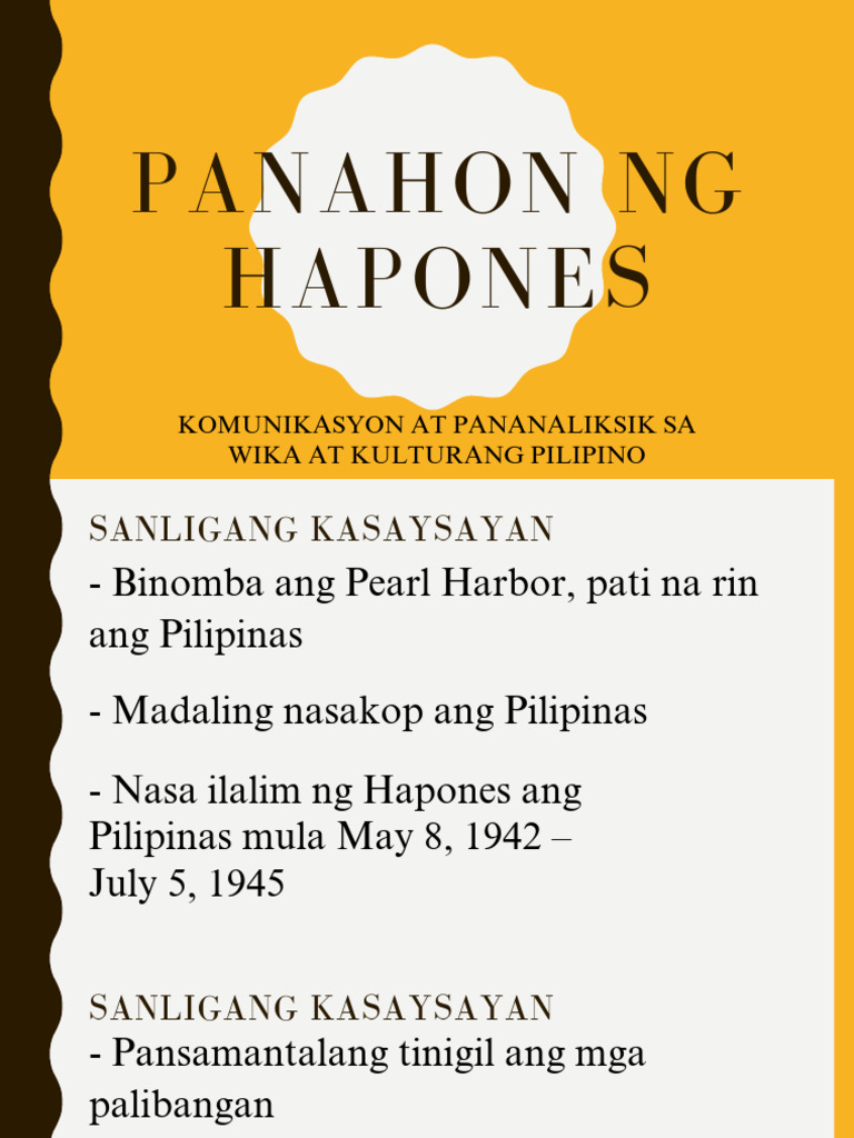 PANAHON-NG-HAPONES - PPTX 20250803 192348 0000 | PDF
