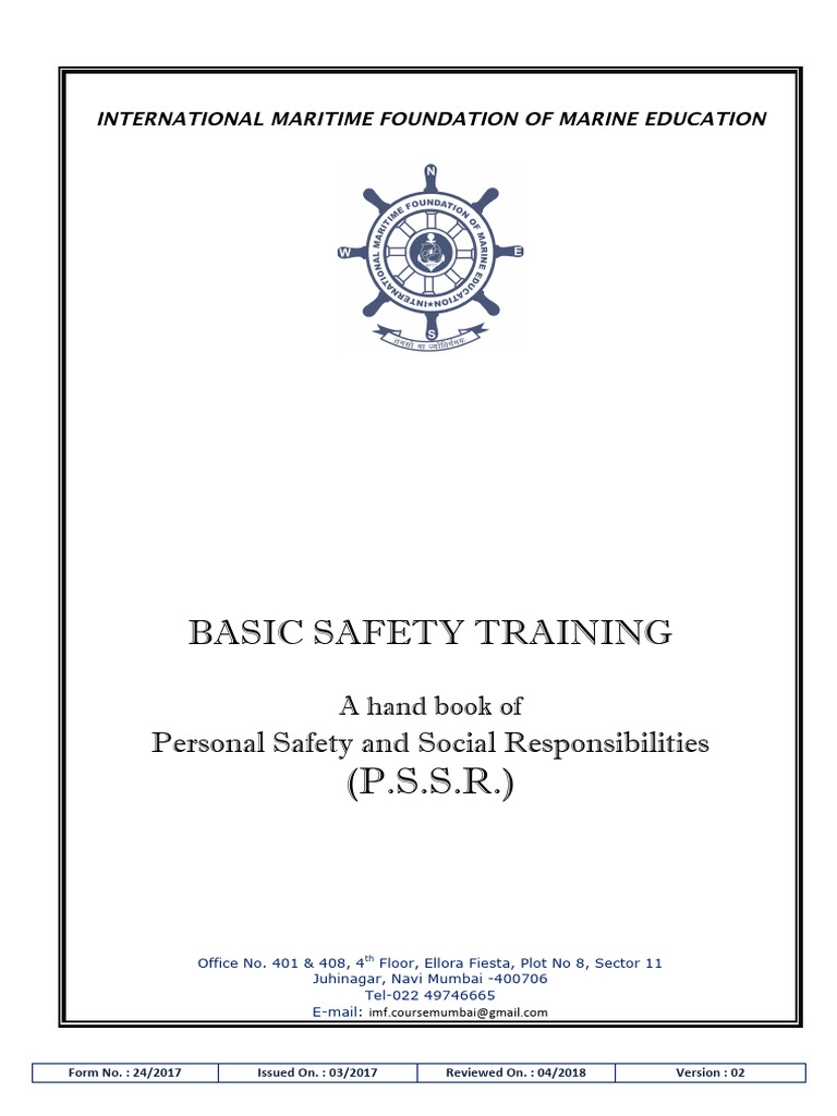 Basic Safety Training: PSSR Guidelines | PDF | Ships