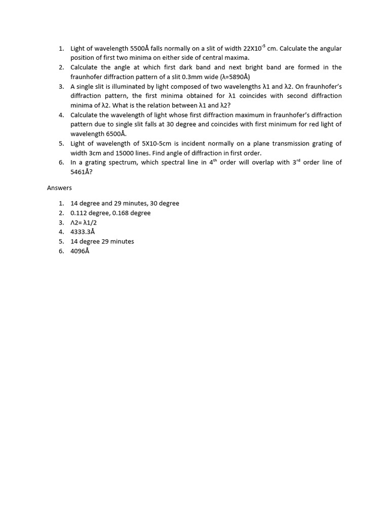 Diffraction Numerical Ass1 Pdf