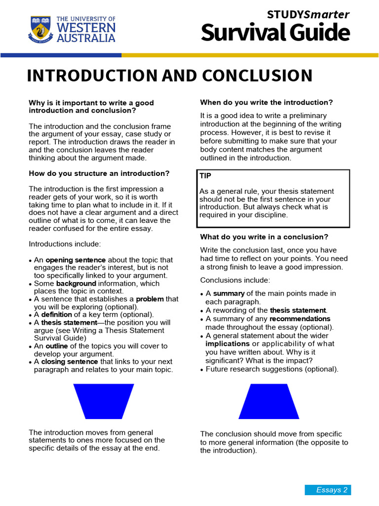 ES2 Introduction and Conclusion | PDF | Essays | Thesis