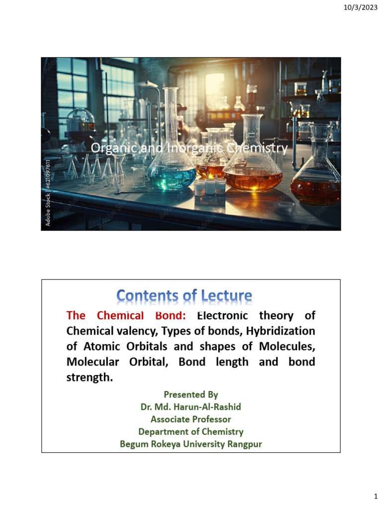 Chemical Bond 1 | PDF | Atomic Orbital | Chemical Bond