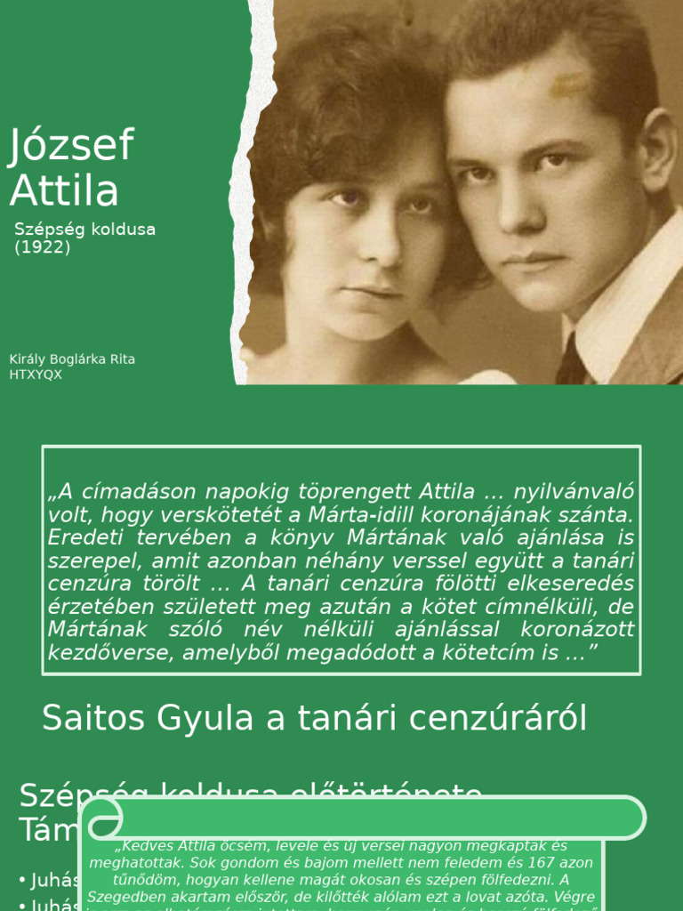 József Attila Szépség Koldusa | PDF