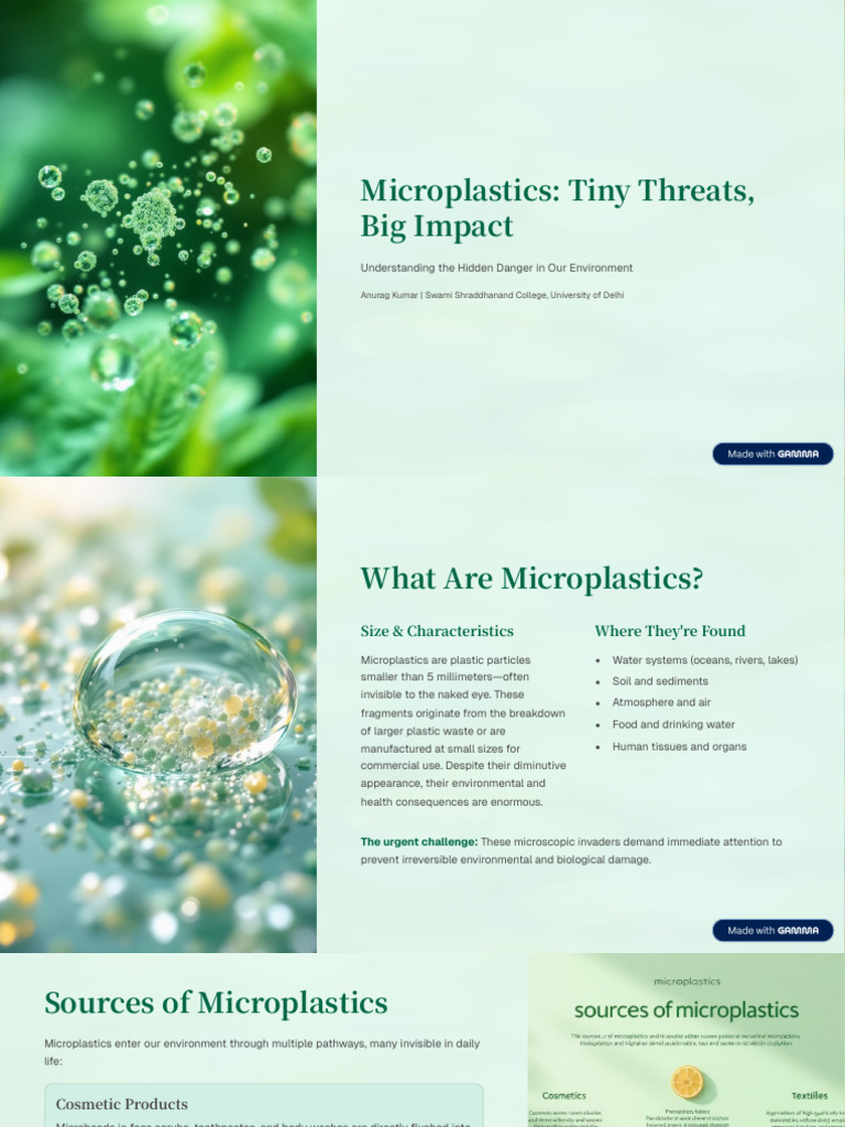 Microplastics Tiny Threats Big Impact | PDF | Environmental Issues ...