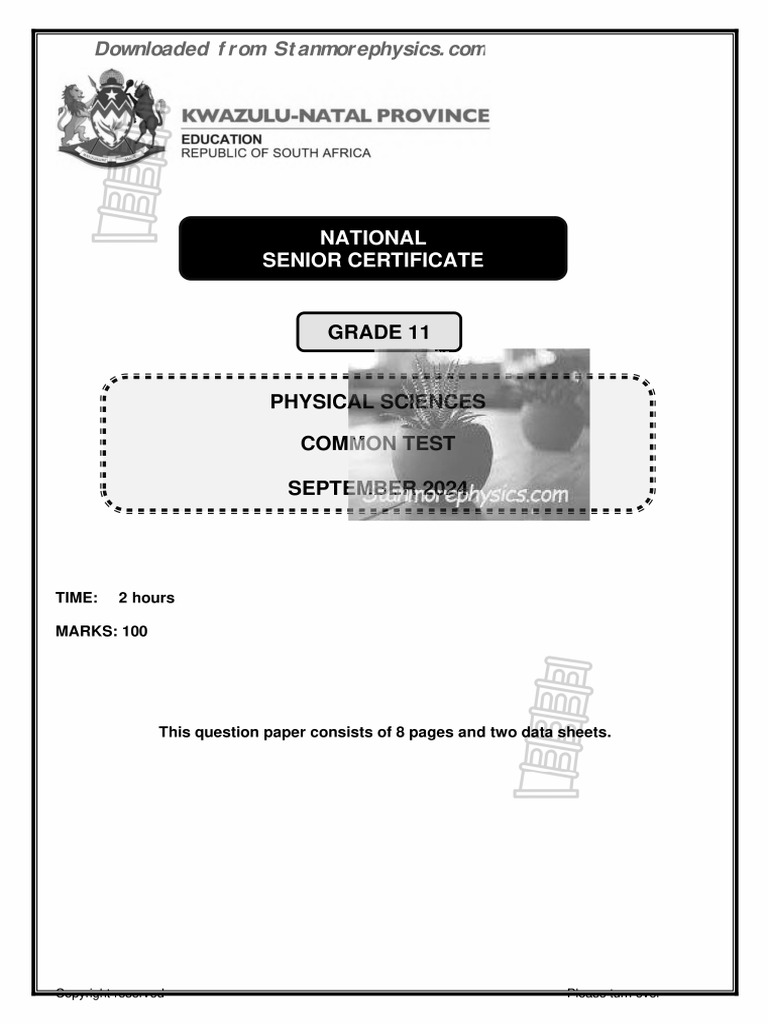 2024 Physics gr11 t3 | PDF