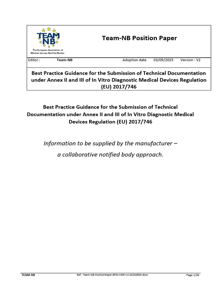 Best Practices for IVD Technical Docs | PDF | Medical Device | Risk ...