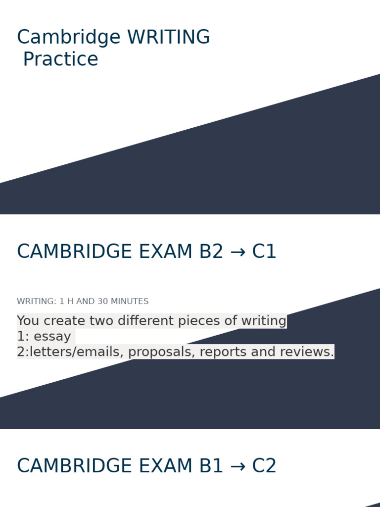 Cambridge WRITING Practice | PDF | Essays | Reason
