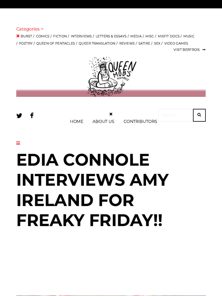 Edia Connole Interviews Amy Ireland for Freaky Friday!! - Queen Mob's ...