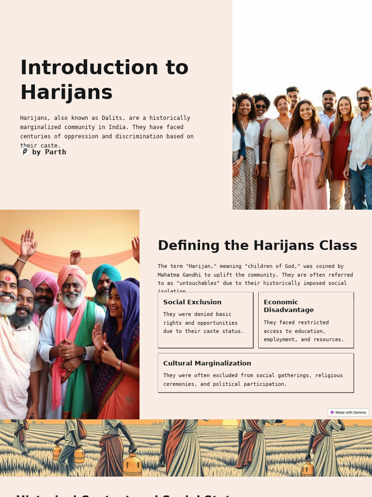Understanding Harijans: History & Challenges | PDF | Dalit | Social ...