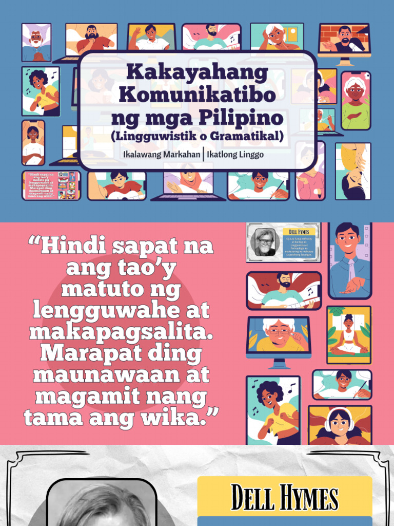 PDF Q2W3 - Kakayahang Pangkomunikatibo NG Mga Pilipino | PDF
