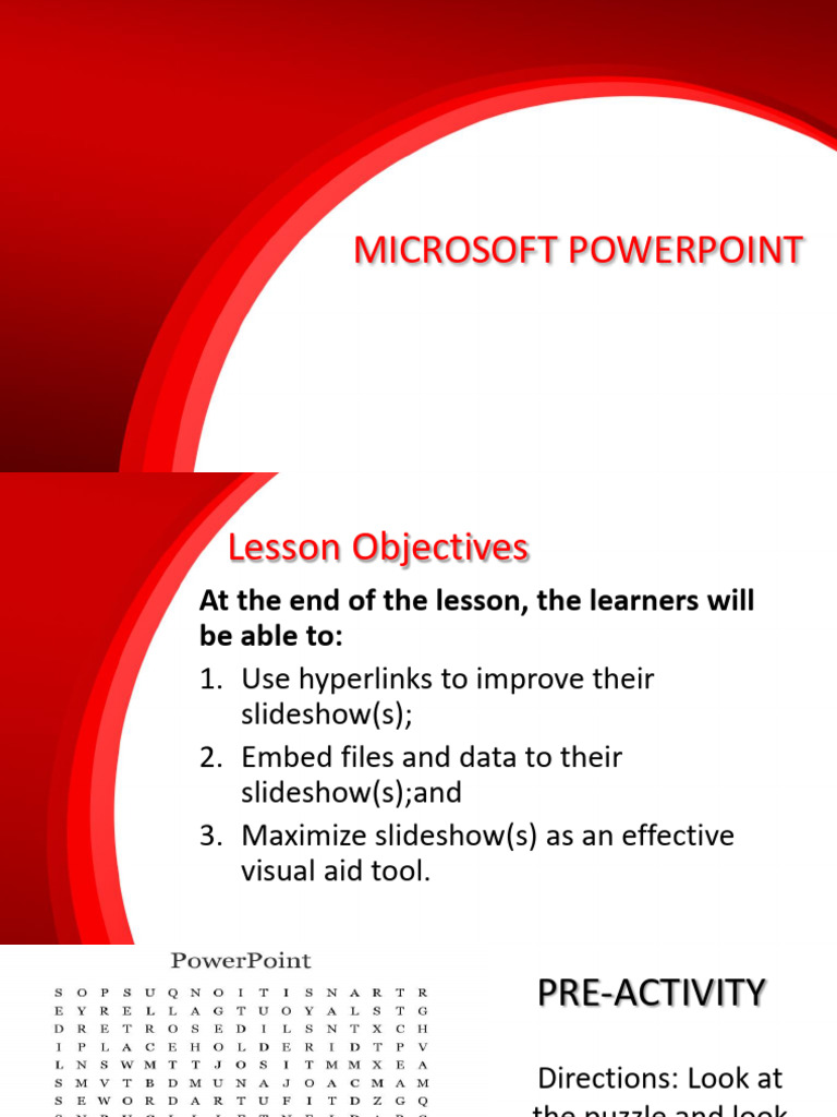 Emtech Lesson6(MSPpt) | PDF | Microsoft Power Point | Software