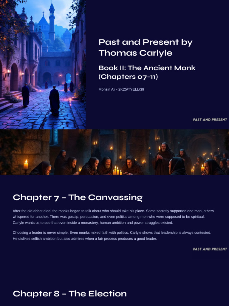 Past and Present- By Thomas Carlyle - Mohsin Ali (2) | PDF