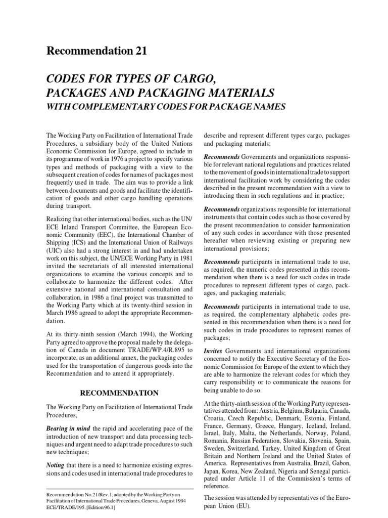 Cargo Types and Packaging | PDF | Packaging And Labeling | Cargo