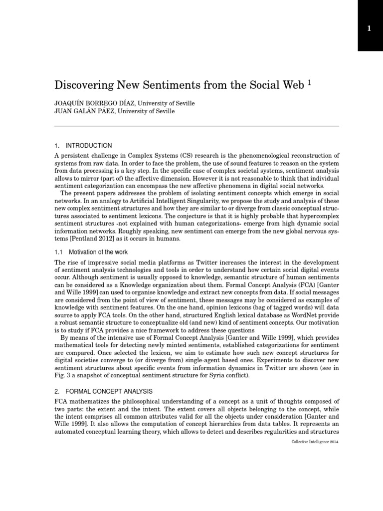Discovering New Sentiments | PDF | Methodology | Cognition