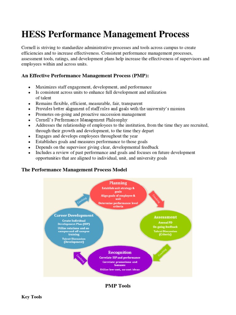 HESS Performance Management Process | PDF | Performance Management | Performance Appraisal