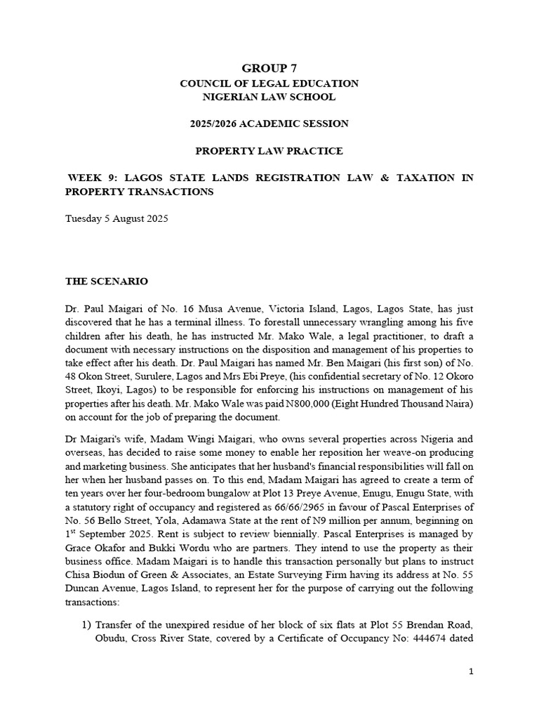 Lagos State Property Law & Taxation Guide | PDF | Taxes | Capital Gains Tax
