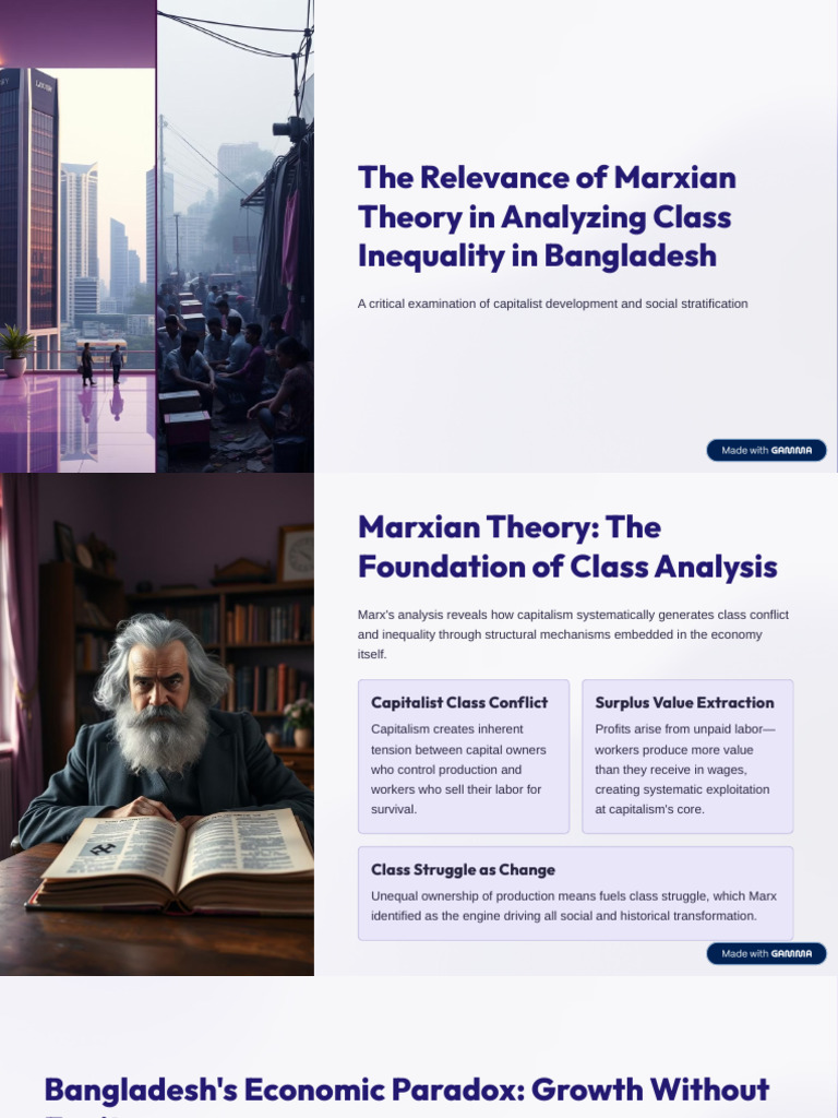 The Relevance of Marxian Theory in Analyzing Class Inequality in ...