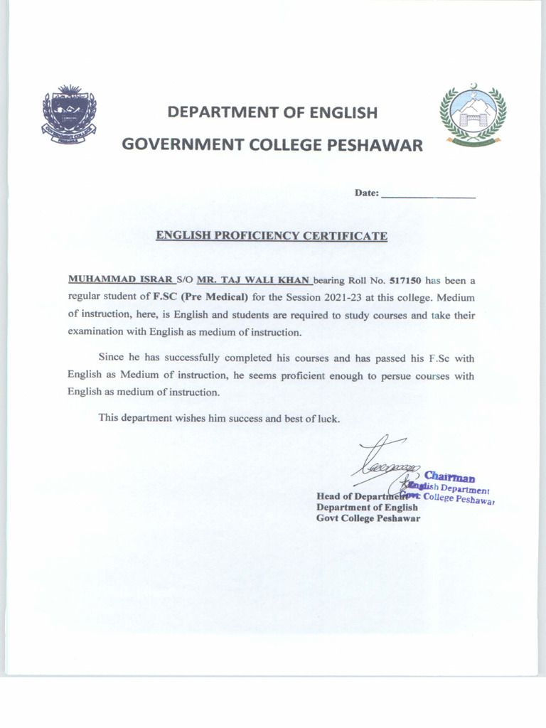 English Language Profeciency | PDF