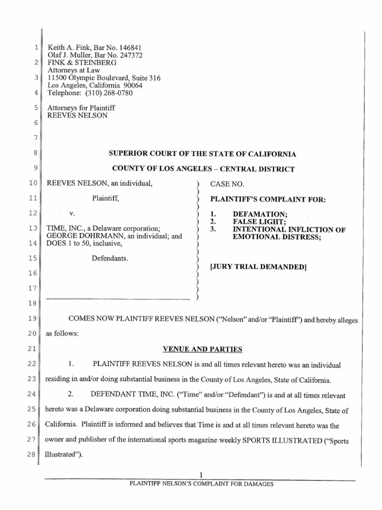 Complaint With Exhibits (FINAL) | Intentional Infliction Of Emotional ...