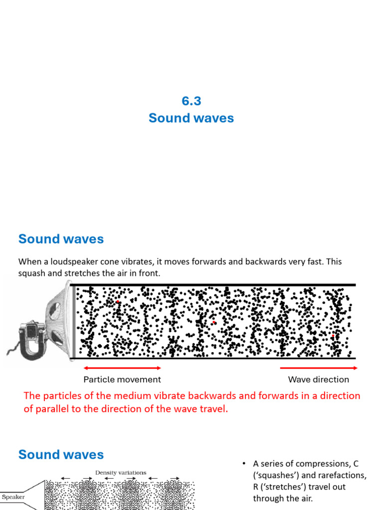 6.3 Sound Waves | PDF | Sound | Waves