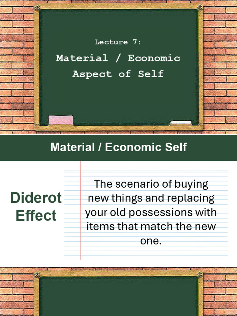 Lecture 6 Material Self | PDF | Identity (Social Science) | Consumerism