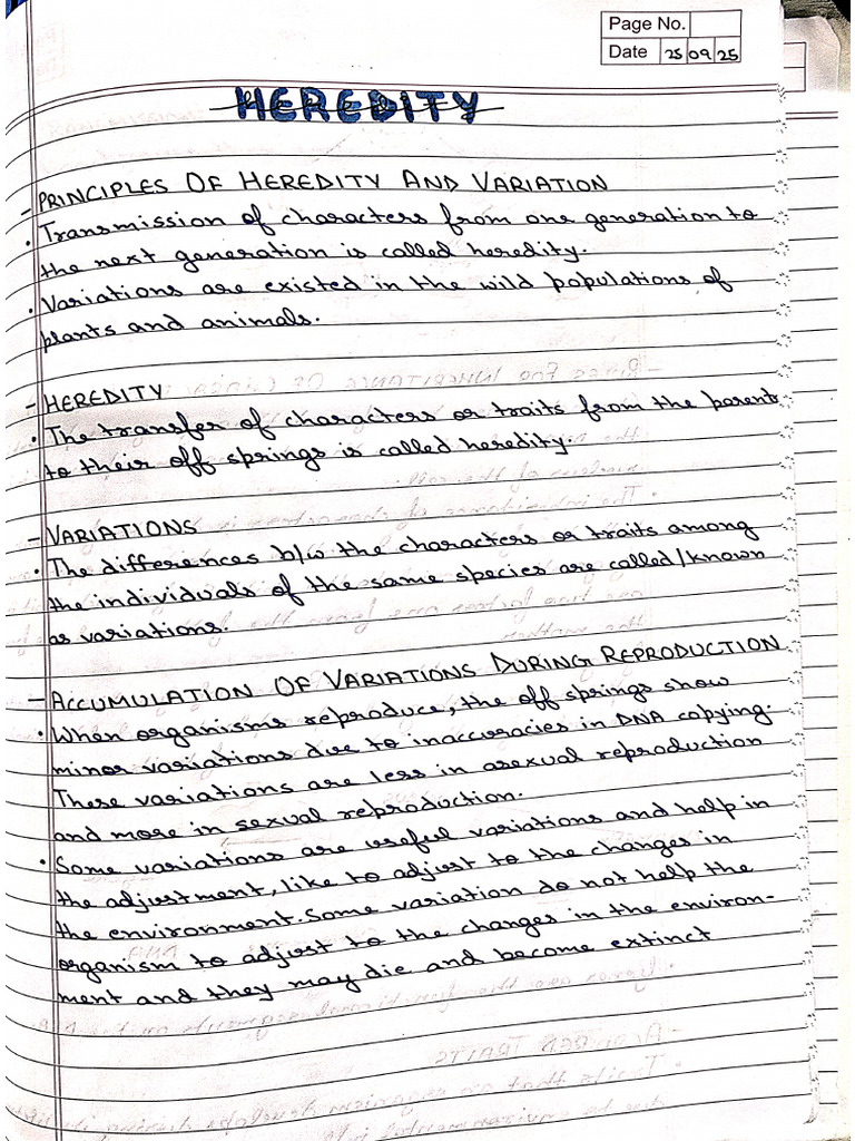 Heredity Notes | PDF