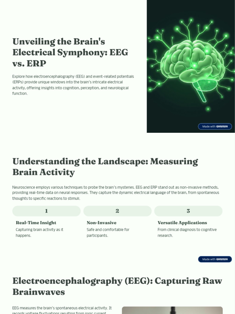 Unveiling The Brains Electrical Symphony EEG Vs ERP | PDF | Event ...