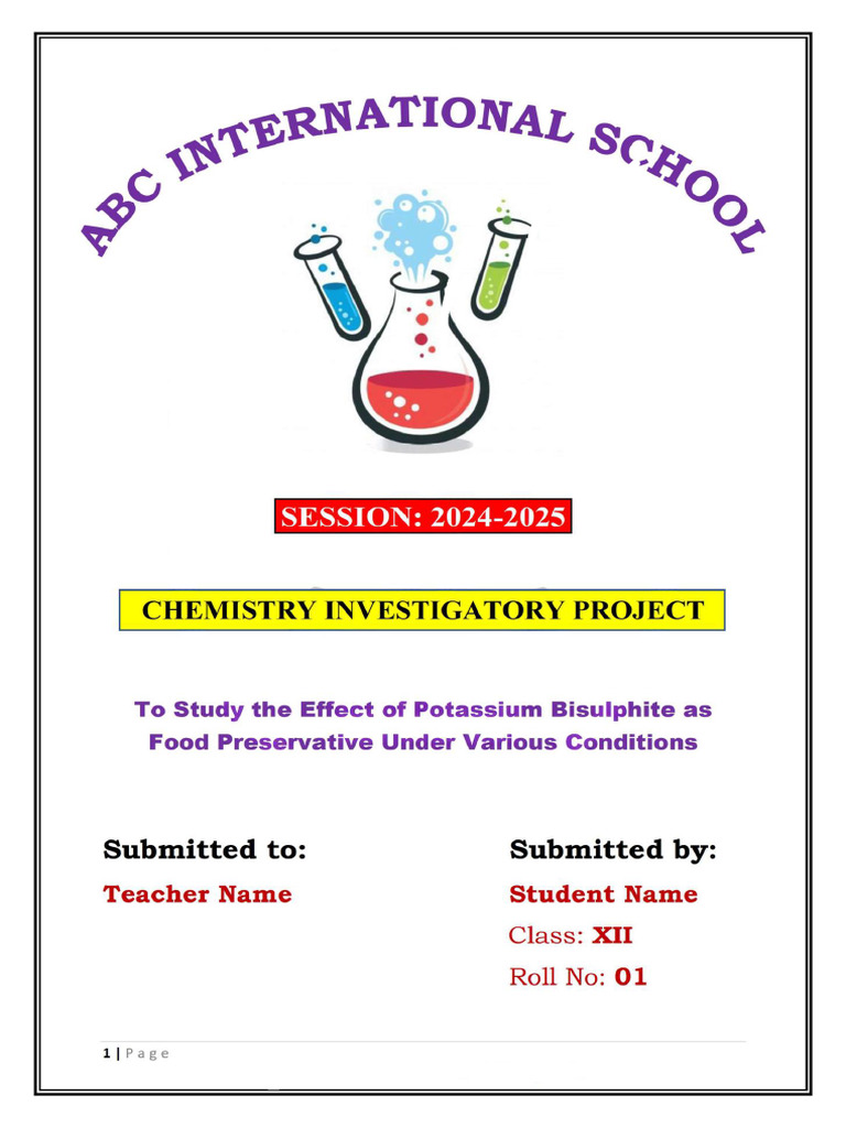 Class 12 Chemistry Project | PDF