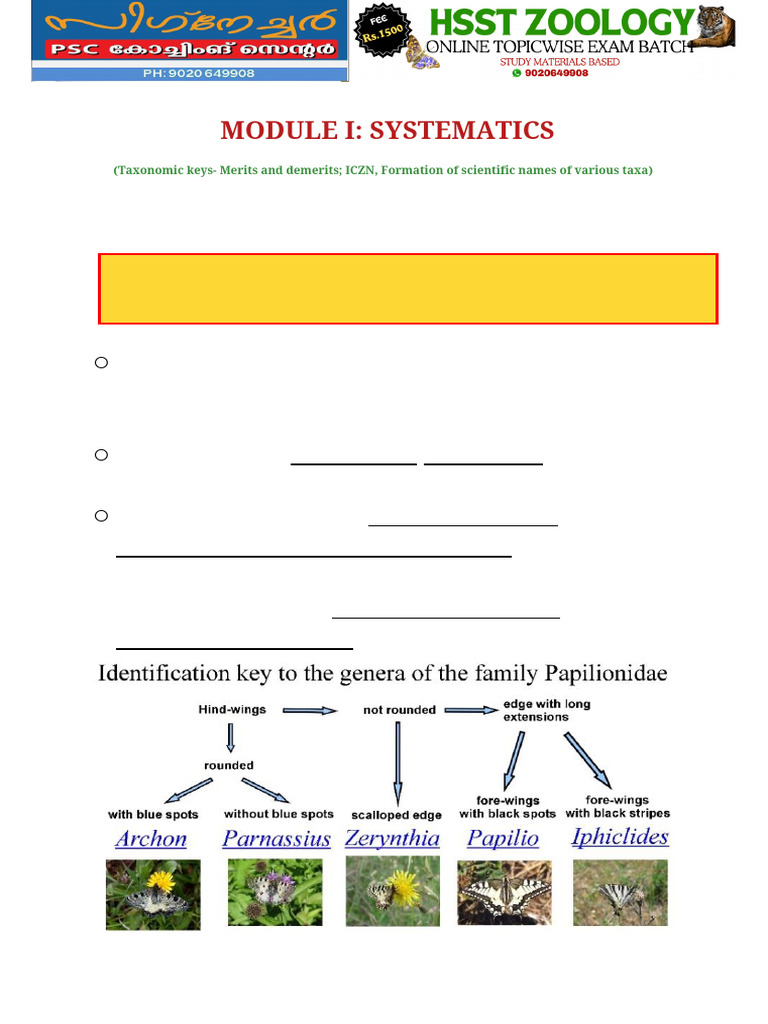 Taxonomic Keys: Types and Applications | PDF | Pollination | Genus