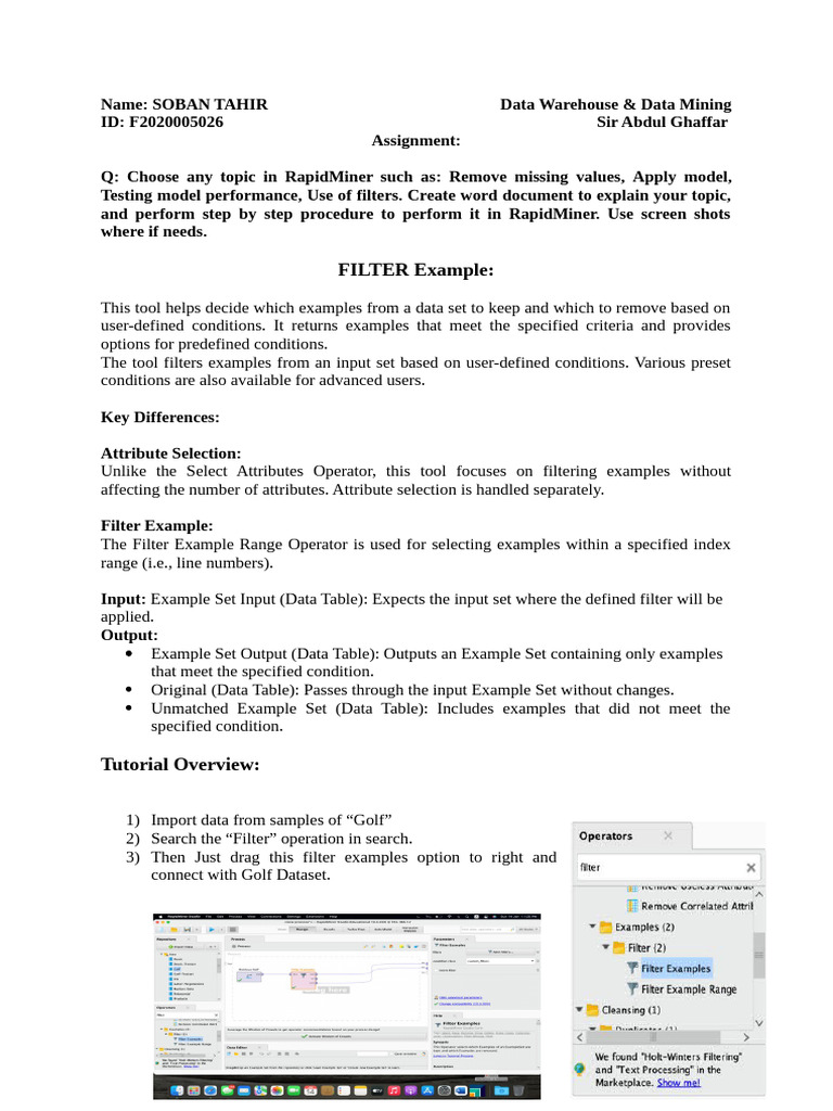 Assignment (Tutorial) SOBAN-TAHIR F2020005026 | PDF | Parameter (Computer Programming) | Boolean ...