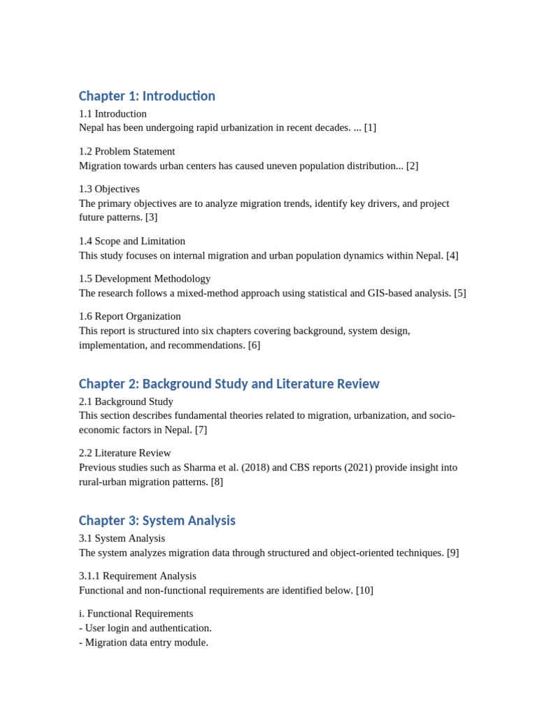 TU Migration and Urbanization Report | PDF | System | Time Series