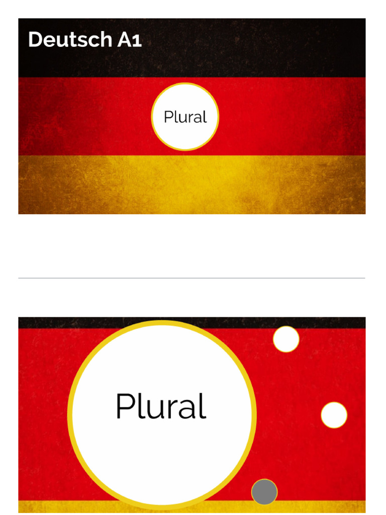 A1 Deutsch Plural II | PDF