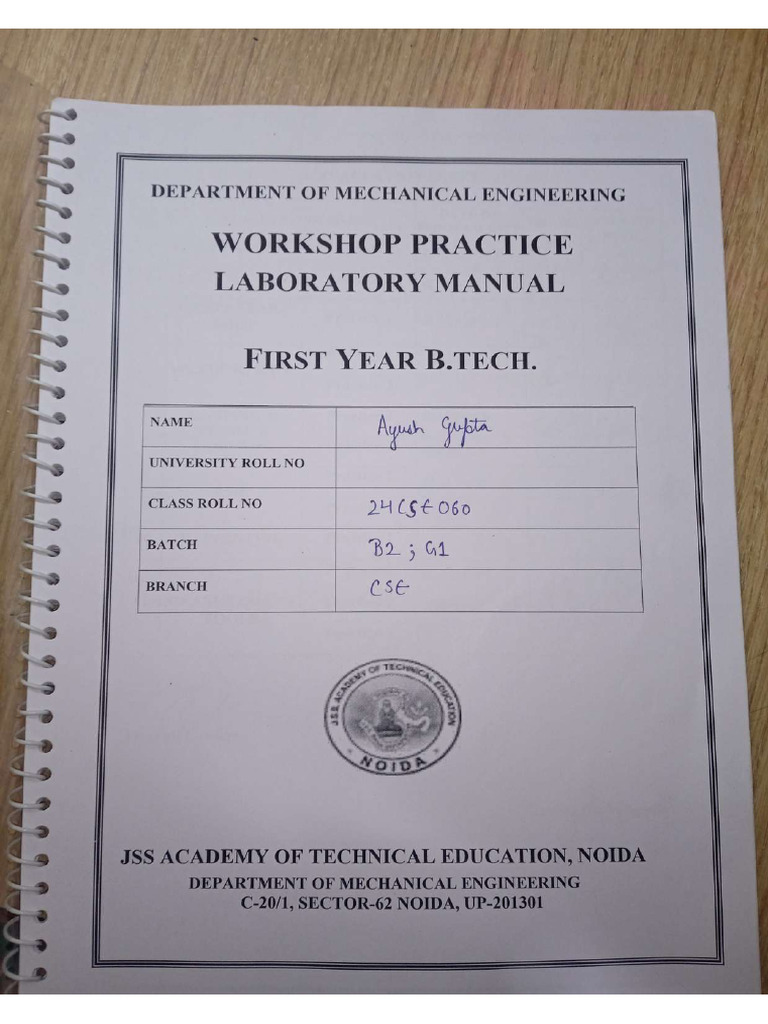 Workshop Lab Record File | PDF