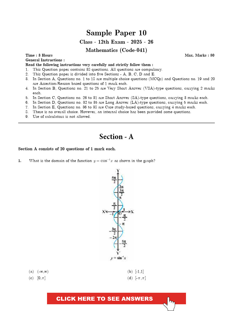 RT-8 Sample Paper -1 Math | PDF | Circle | Area