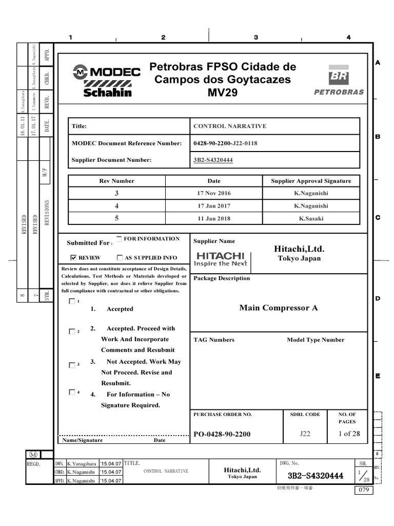 Control Narrative for FPSO Compressor | PDF | Pump | Valve